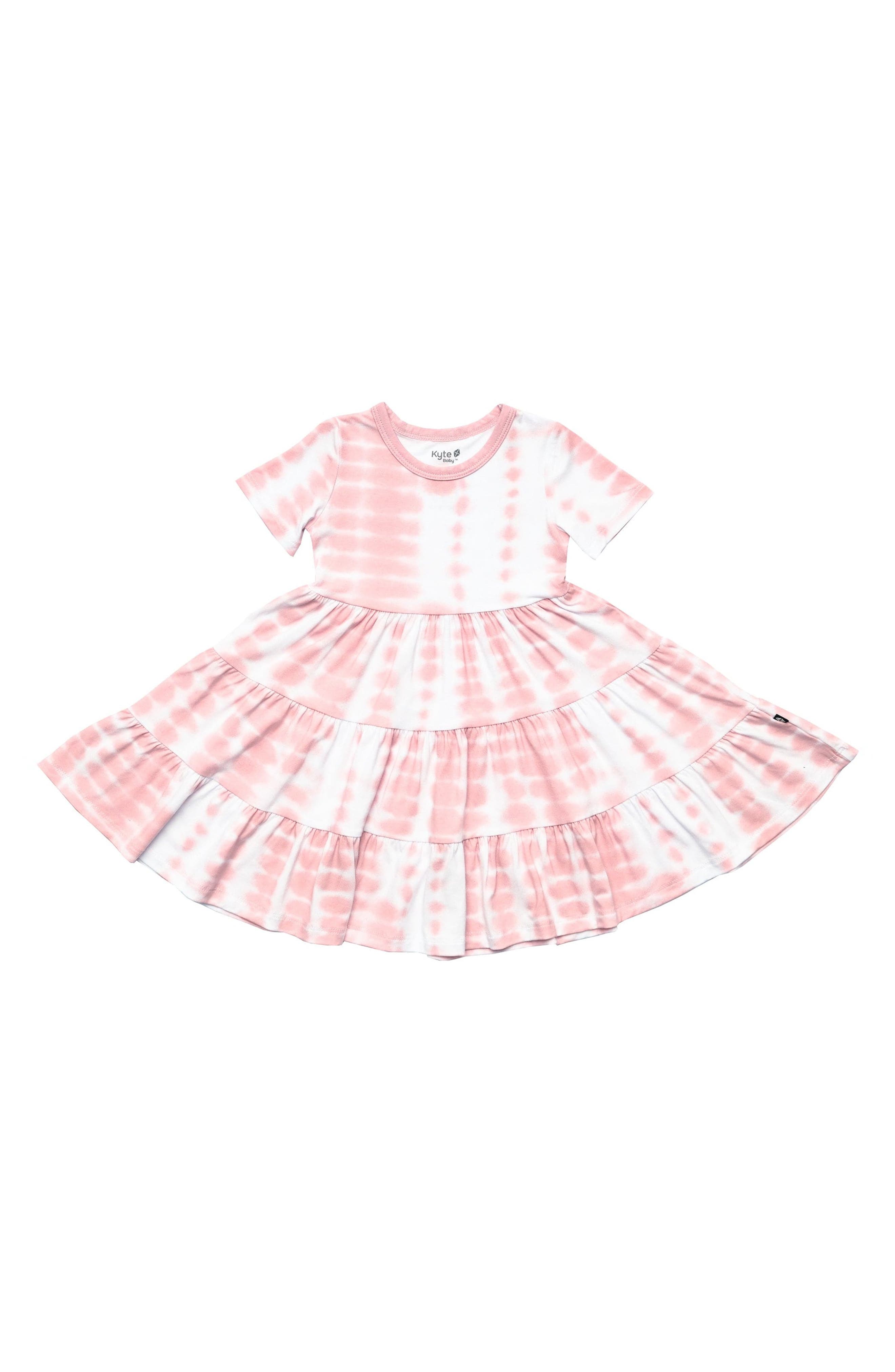 Kyte BABY Kids' Crepe Rip Tide Stretch Tiered Dress | Nordstromrack