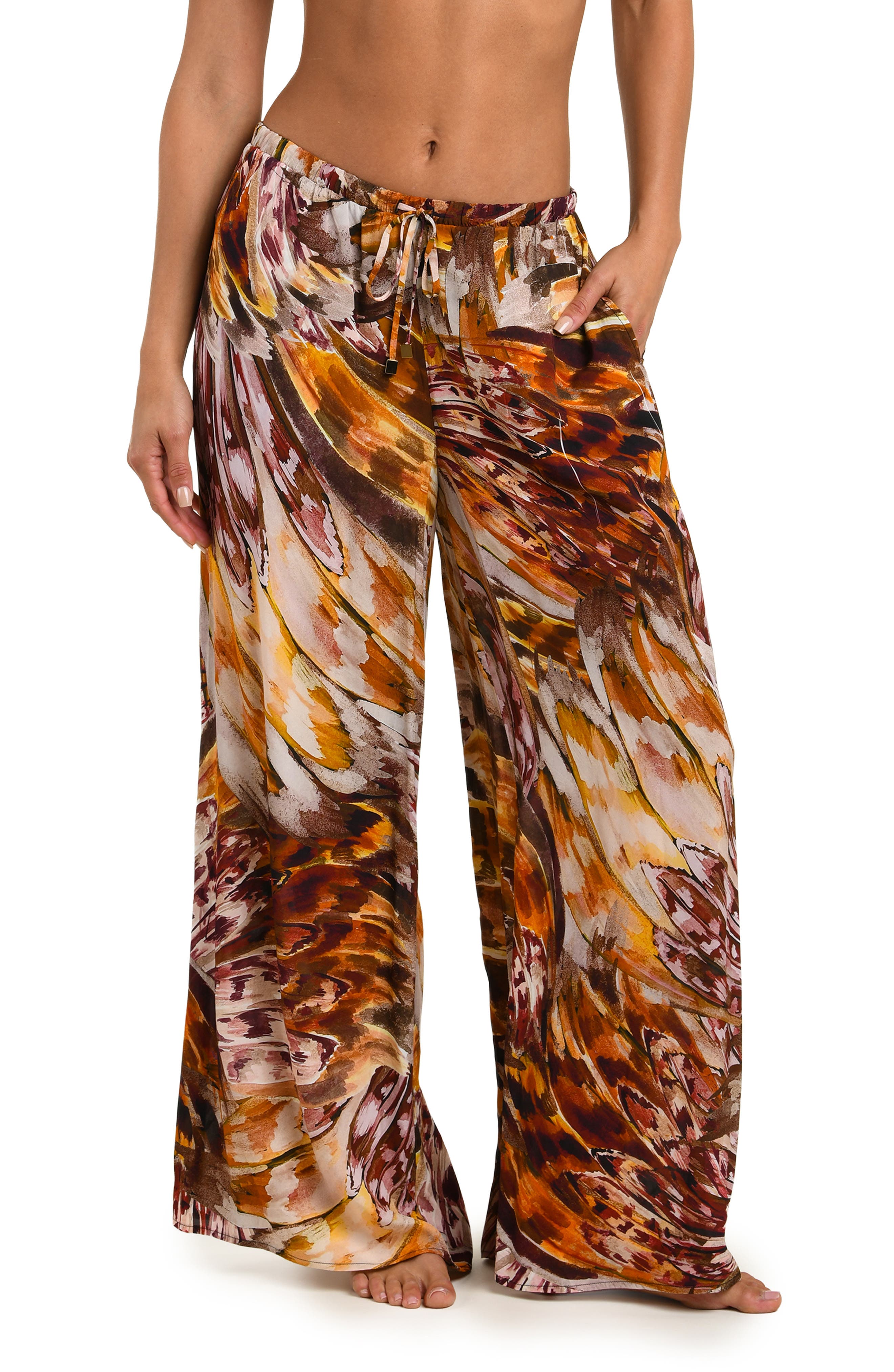 L'AGENCE Sharon Watercolor Cover-Up Pants | Nordstrom