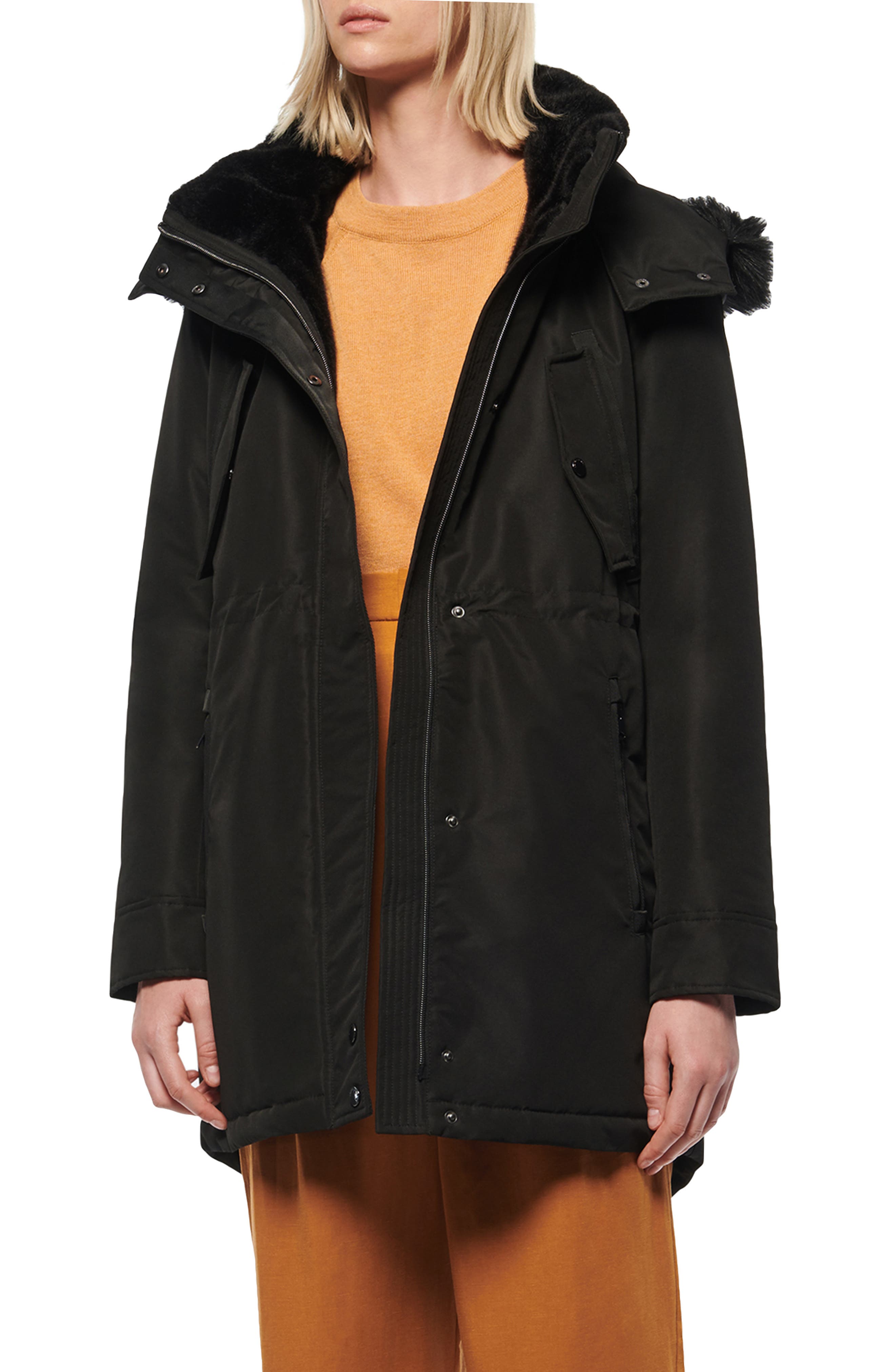 Marc New York Water Resistant Faux Fur Trim Parka | Nordstromrack