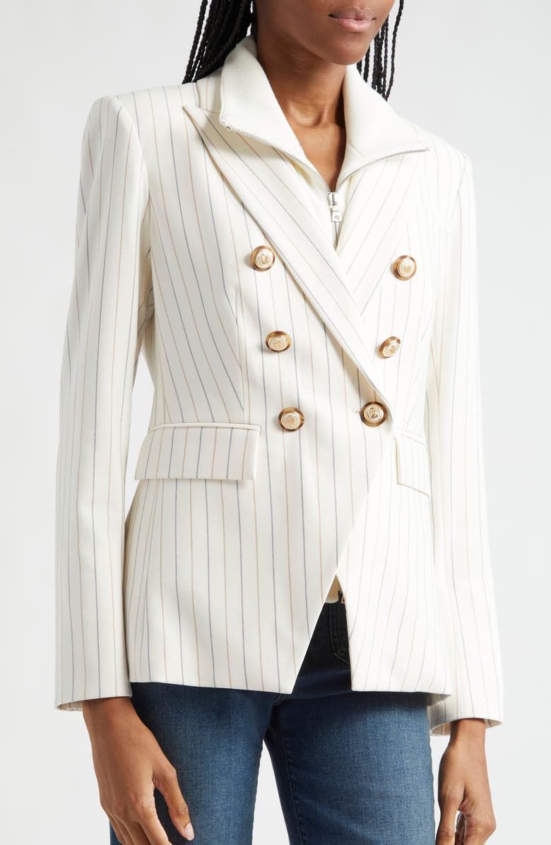 Veronica Beard Miller Stripe Wool Blend Dickey Jacket | Nordstromrack