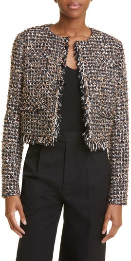 Jason Wu Collection Tinsel Tweed Cotton Blend Crop Jacket | Nordstrom
