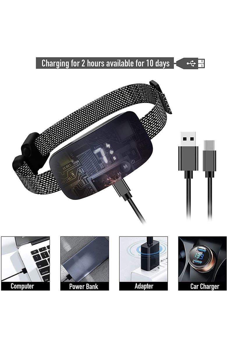 PET LIFE Evolution LED 7-Level Vibration and Sound Smart Anti-Bark Dog ...