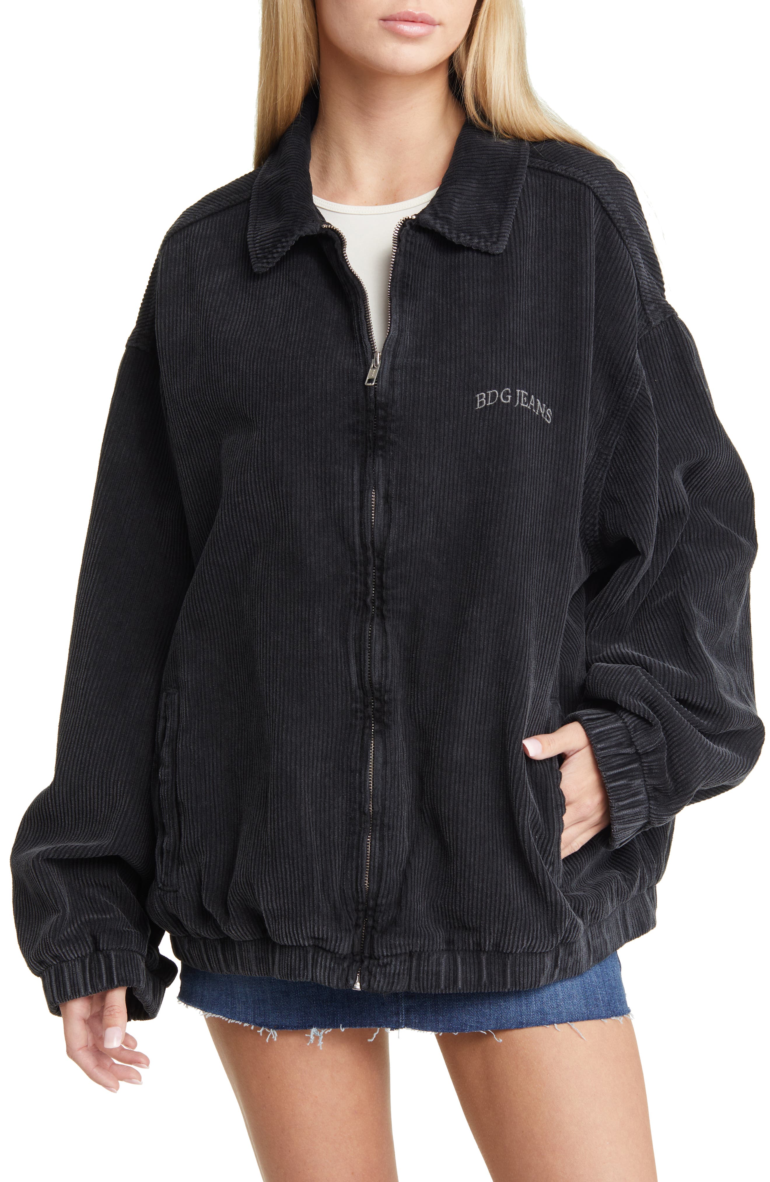 BDG Urban Outfitters Oversize Corduroy Harrington Jacket | Nordstromrack