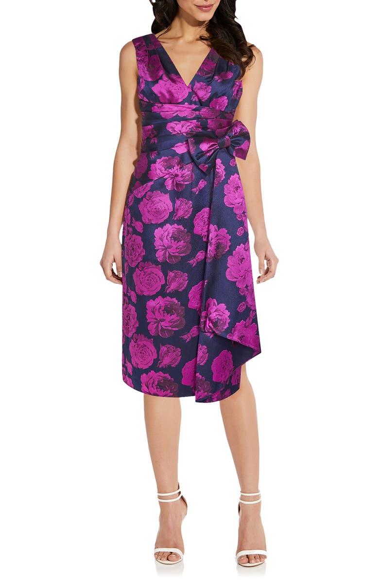 Aidan Mattox Sleeveless Floral Print Fit and Flare Cocktail Dress ...