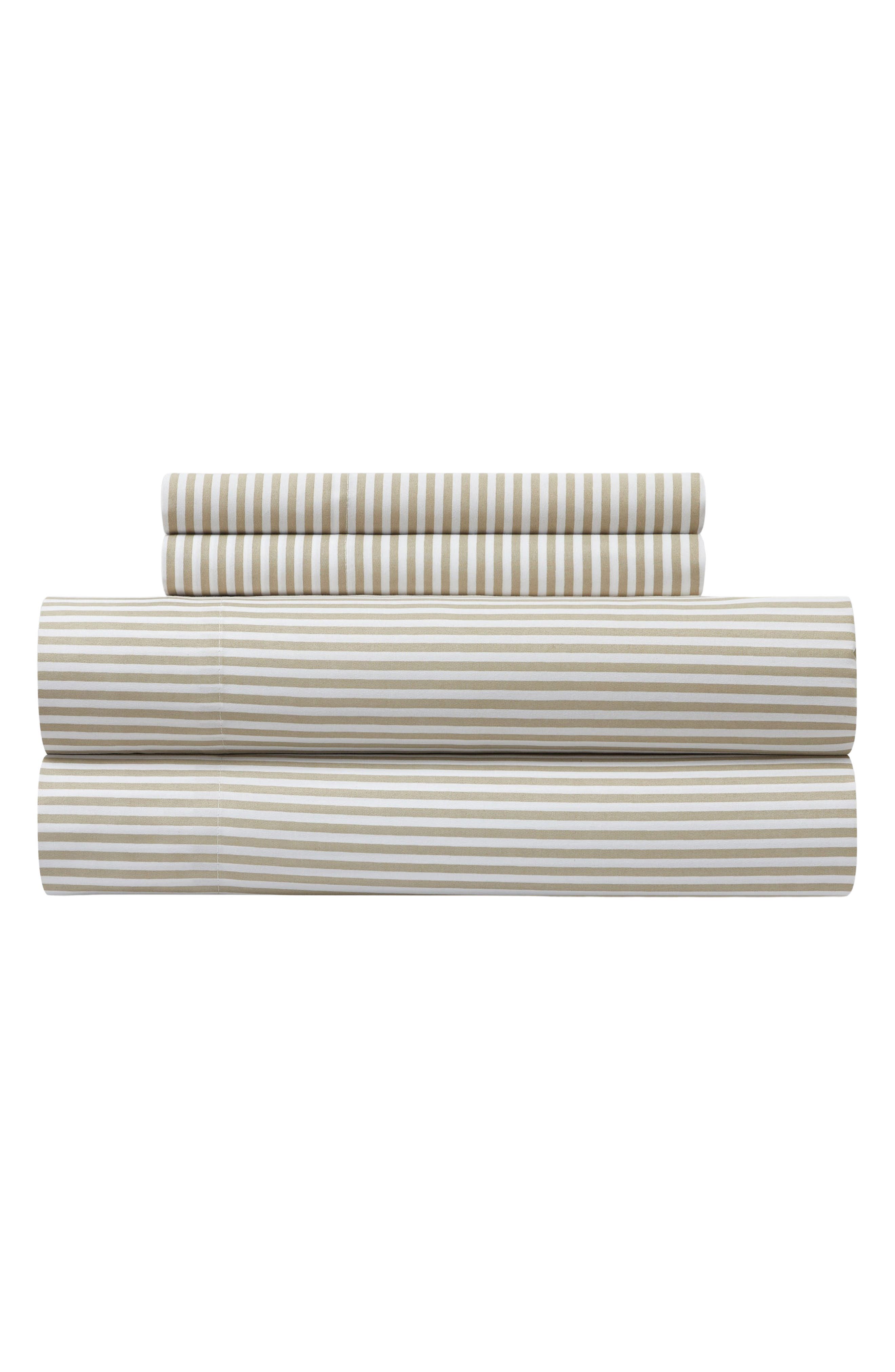 CHIC Brooke Laid Back Two-Tone Stripe 4-Piece Sheet Set - King Size ...