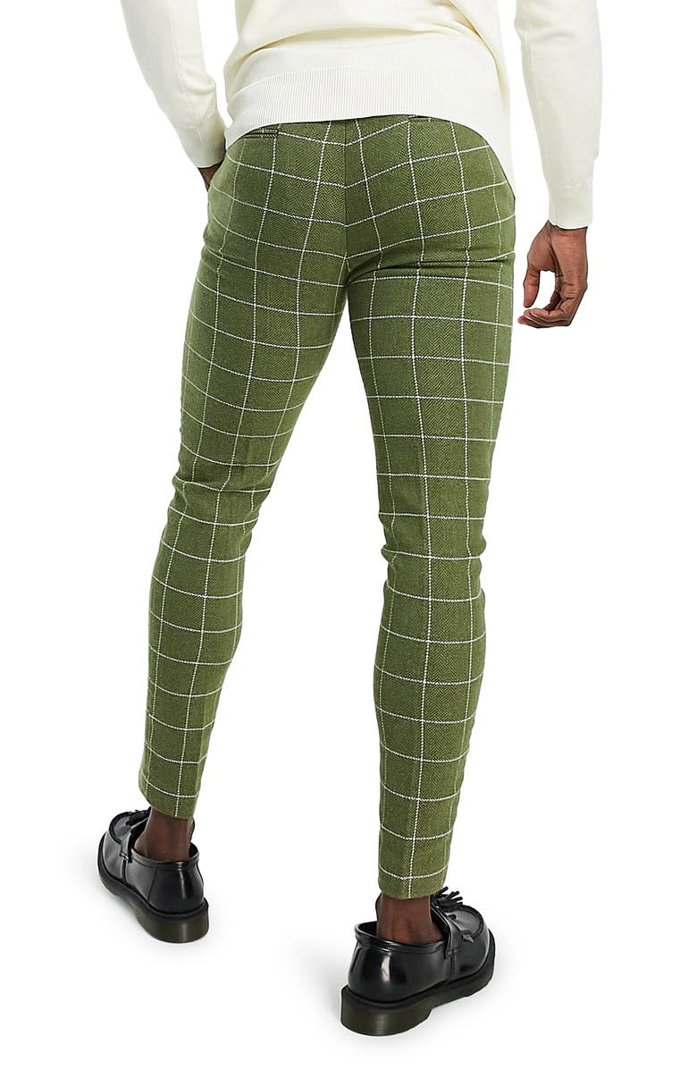 ASOS DESIGN Windowpane Smart Super Skinny Trousers | Nordstromrack