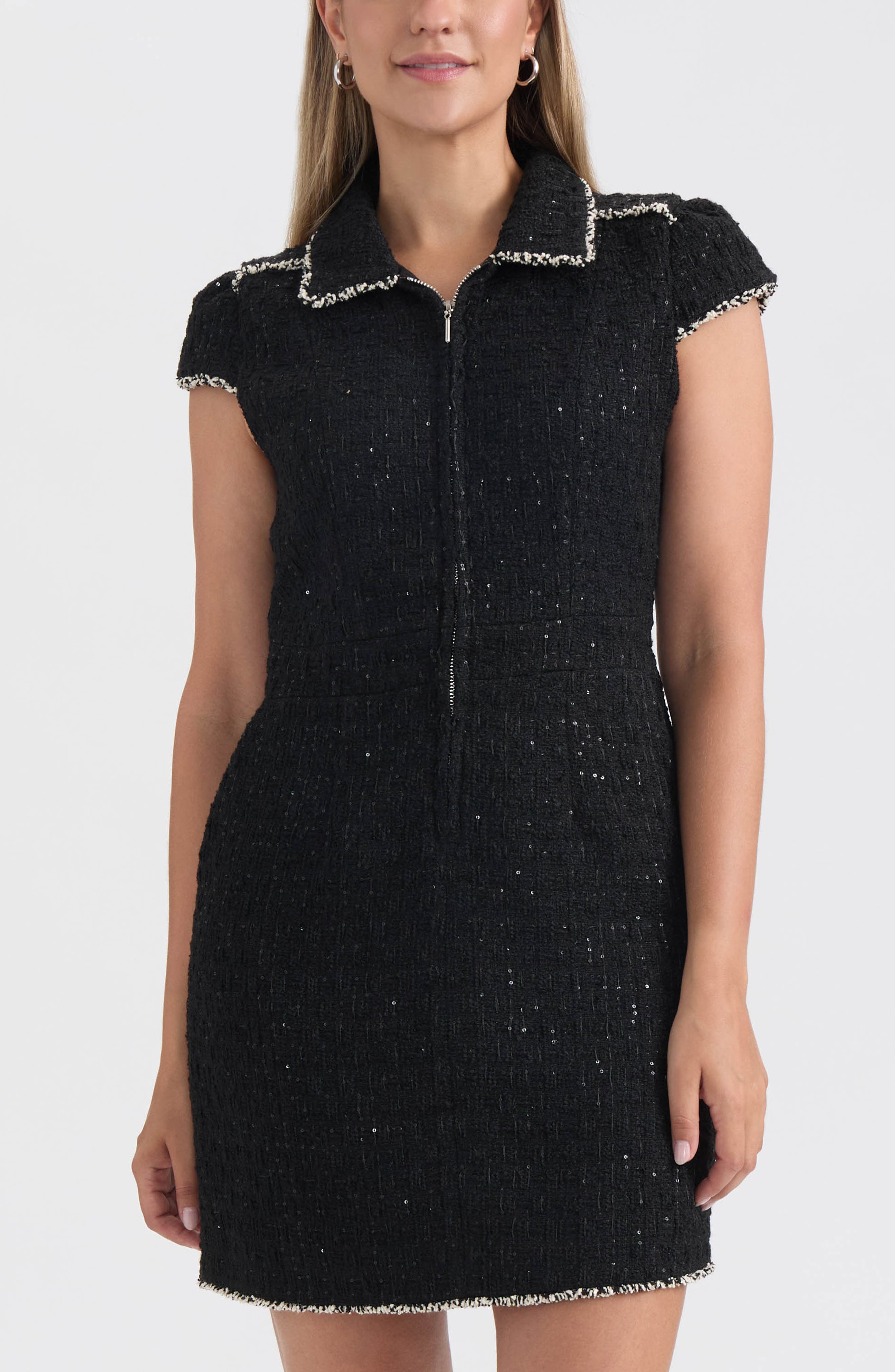 Ellen Tracy Cap Sleeve Tweed Dress | Nordstromrack
