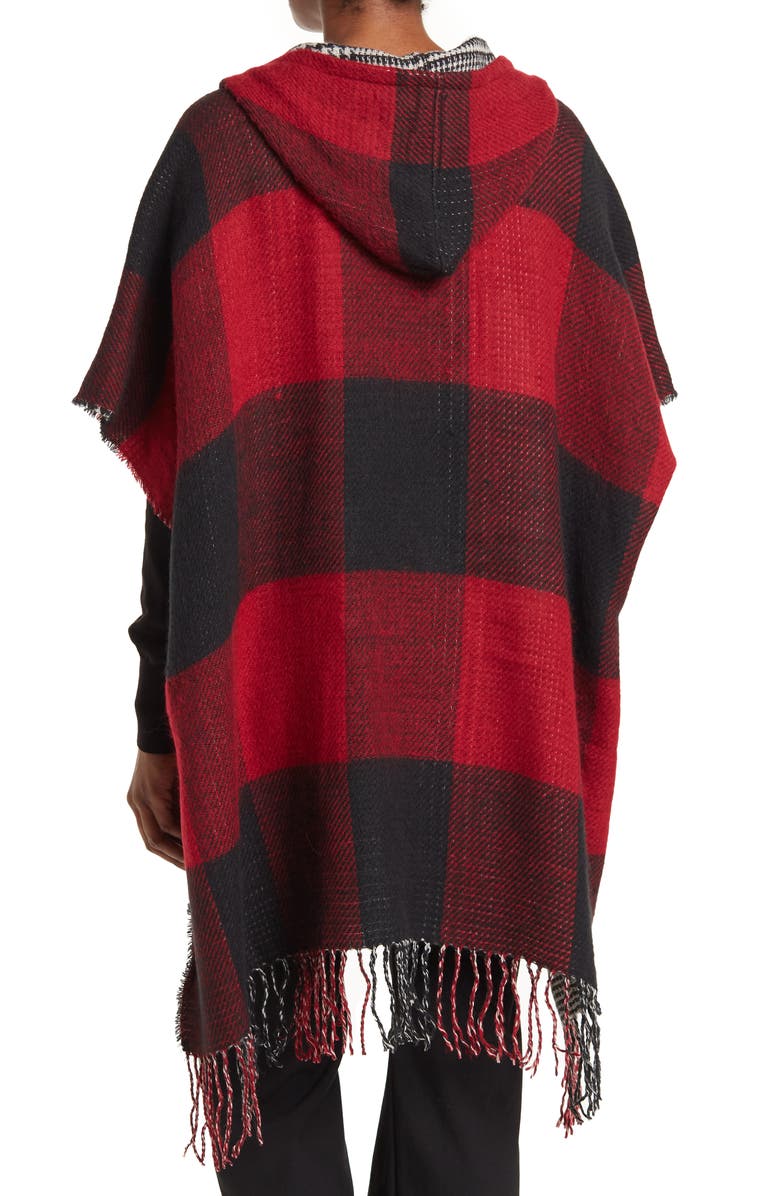 Vince Camuto Buffalo Plaid & Houndstooth Hooded Wrap | Nordstromrack