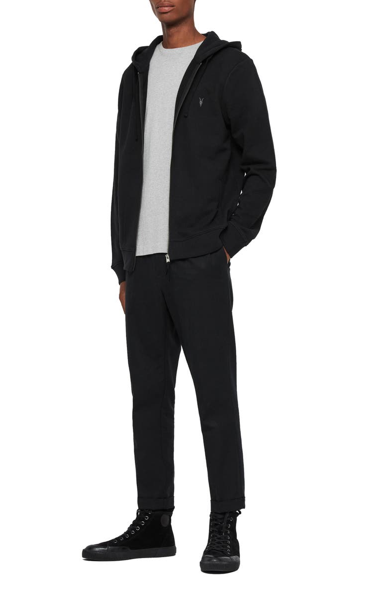 AllSaints Raven Slim Fit Zip Hoodie | Nordstromrack