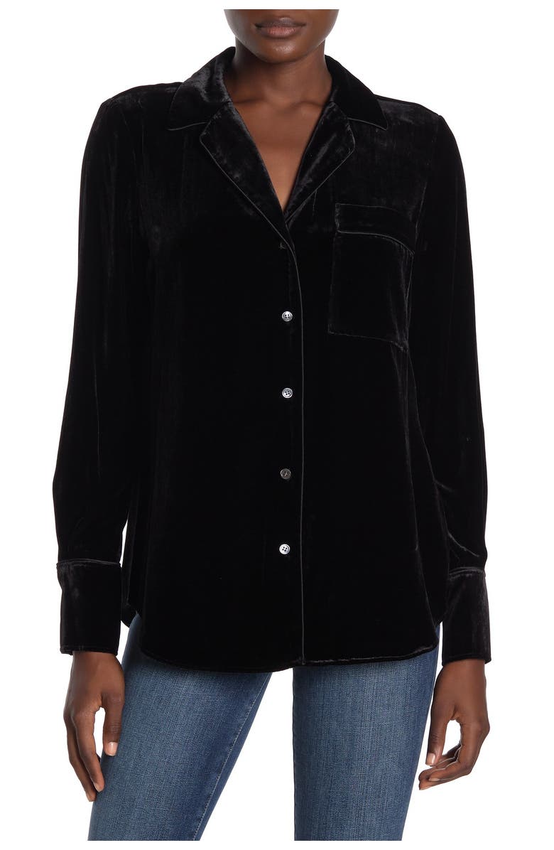 FRAME Piped PJ Button Down Shirt | Nordstromrack