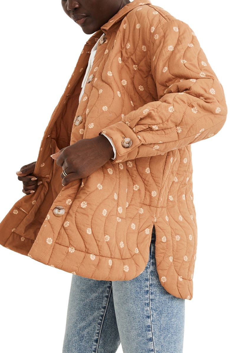 Madewell Belrose Bloom Dot Quilted Shirt Jacket | Nordstromrack
