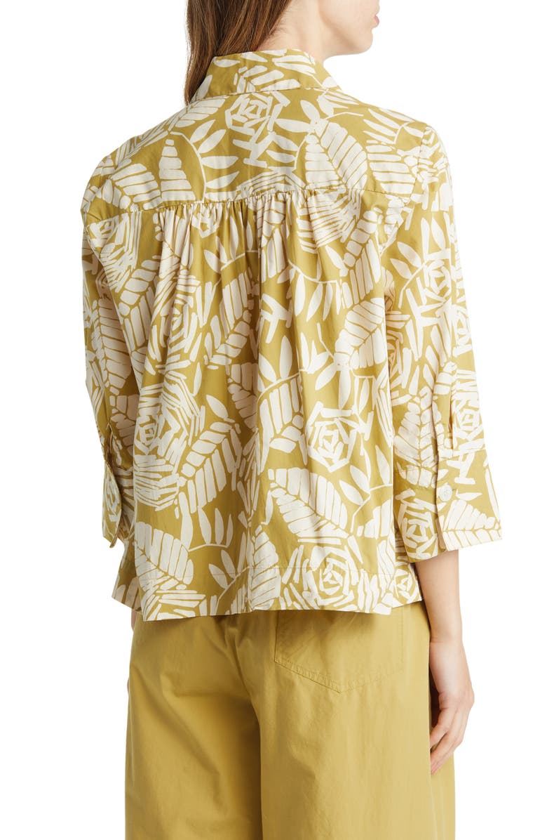 Masai Copenhagen Idaki Frond Print Cotton Shirt | Nordstromrack
