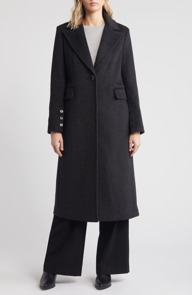 Sam Edelman Single Breasted Twill Reefer Coat | Nordstrom