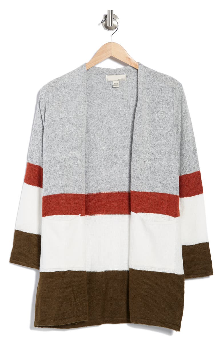 BY DESIGN Elsa Long Colorblock Cardigan | Nordstromrack
