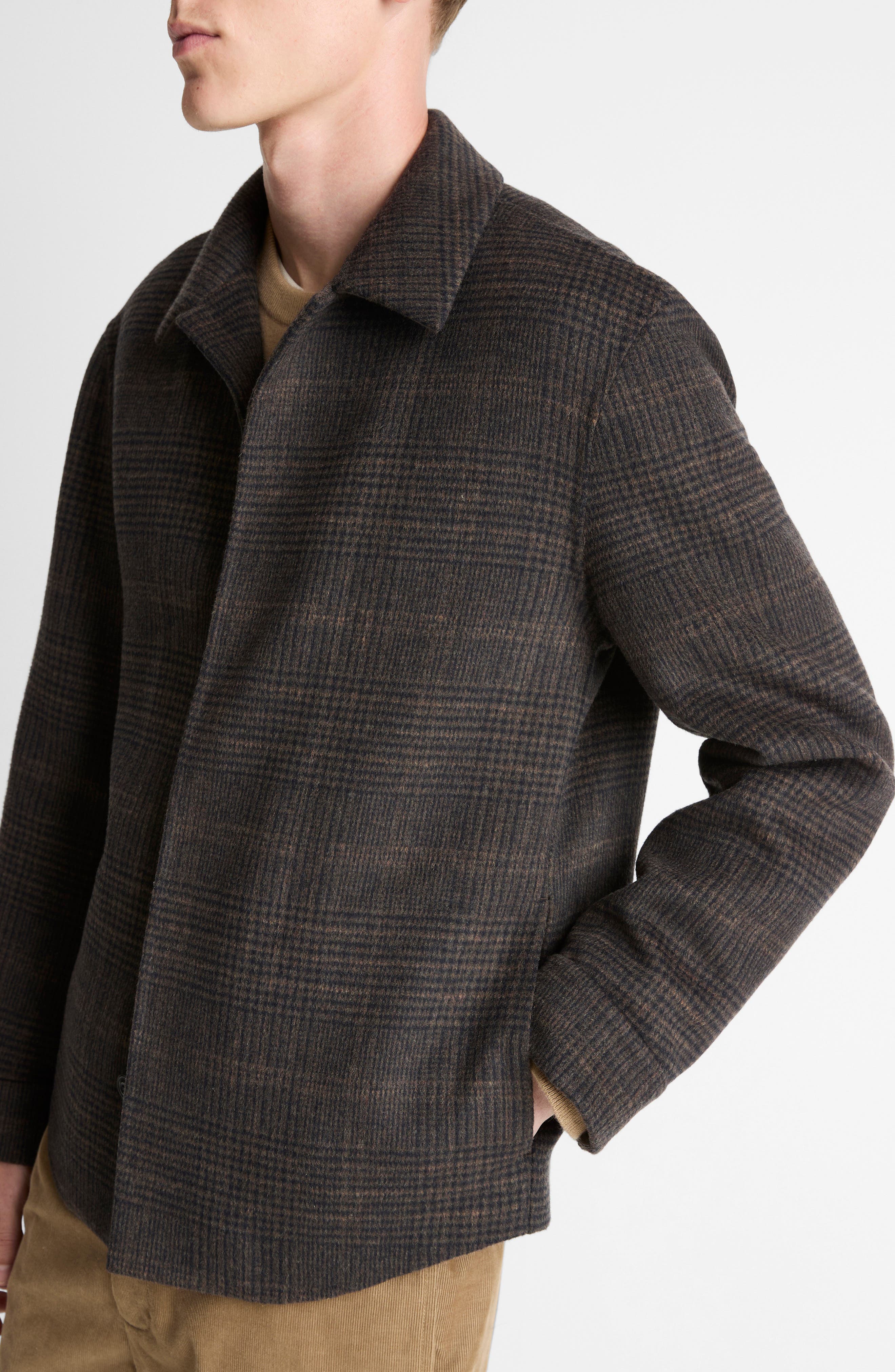 Splittable Wool Blend Shirt Jacket (Men) | Nordstromrack