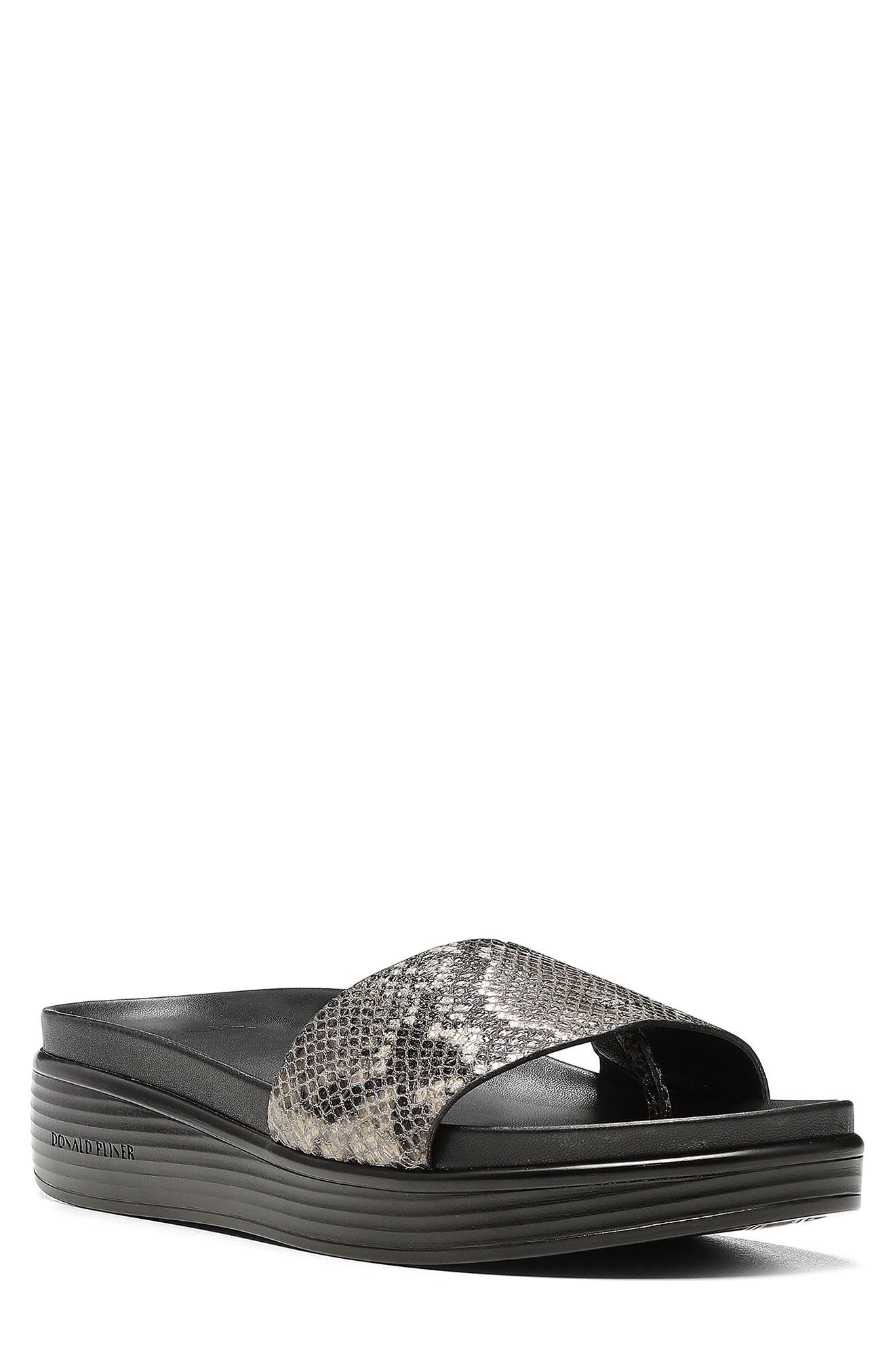 Donald Pliner Snake Embossed Leather Slide Sandal (Women) | Nordstromrack