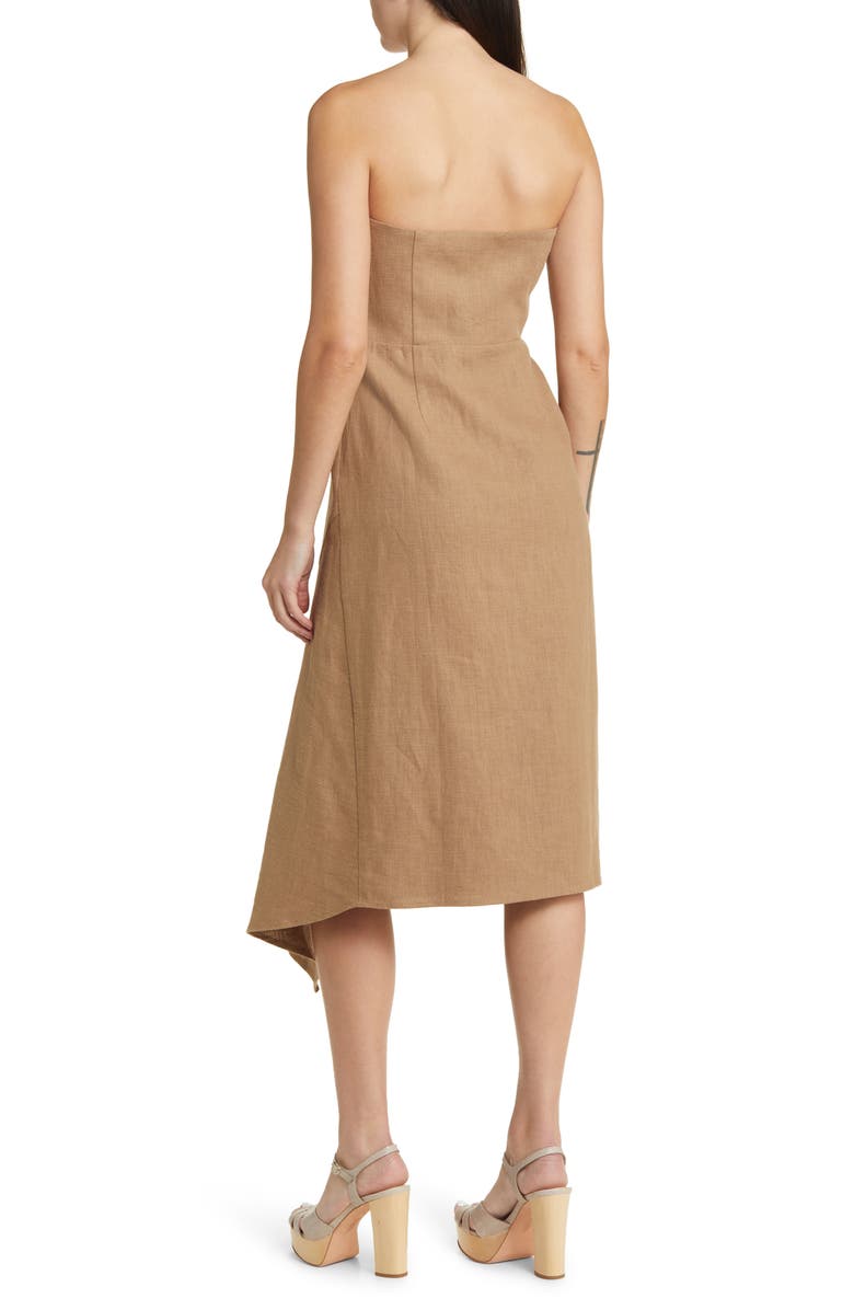 Du Paradis Strapless Linen & Cotton Dress | Nordstromrack