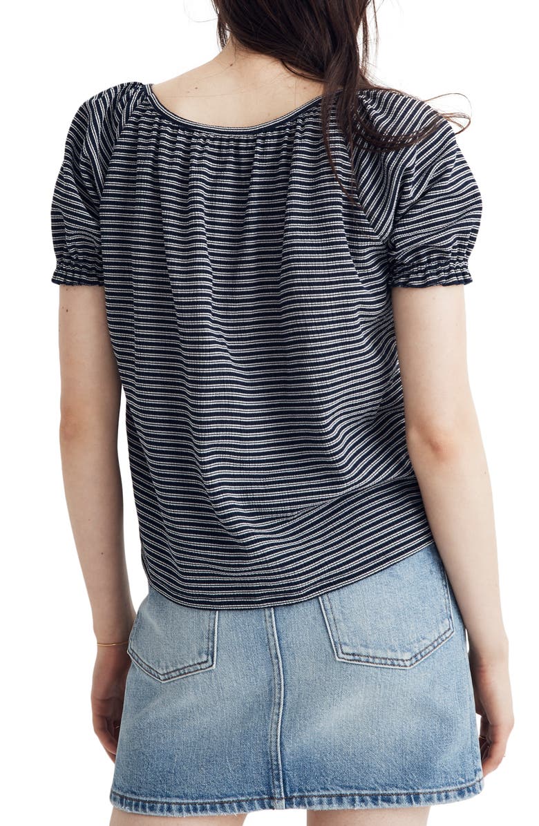 Madewell Texture & Thread Stripe Peasant Top | Nordstromrack