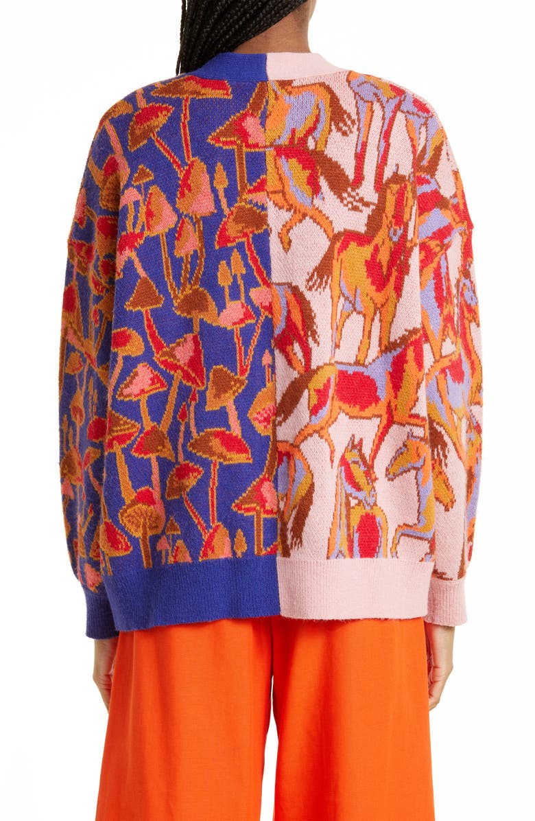 FARM Rio Mushrooms Mixed Pattern Cardigan | Nordstromrack
