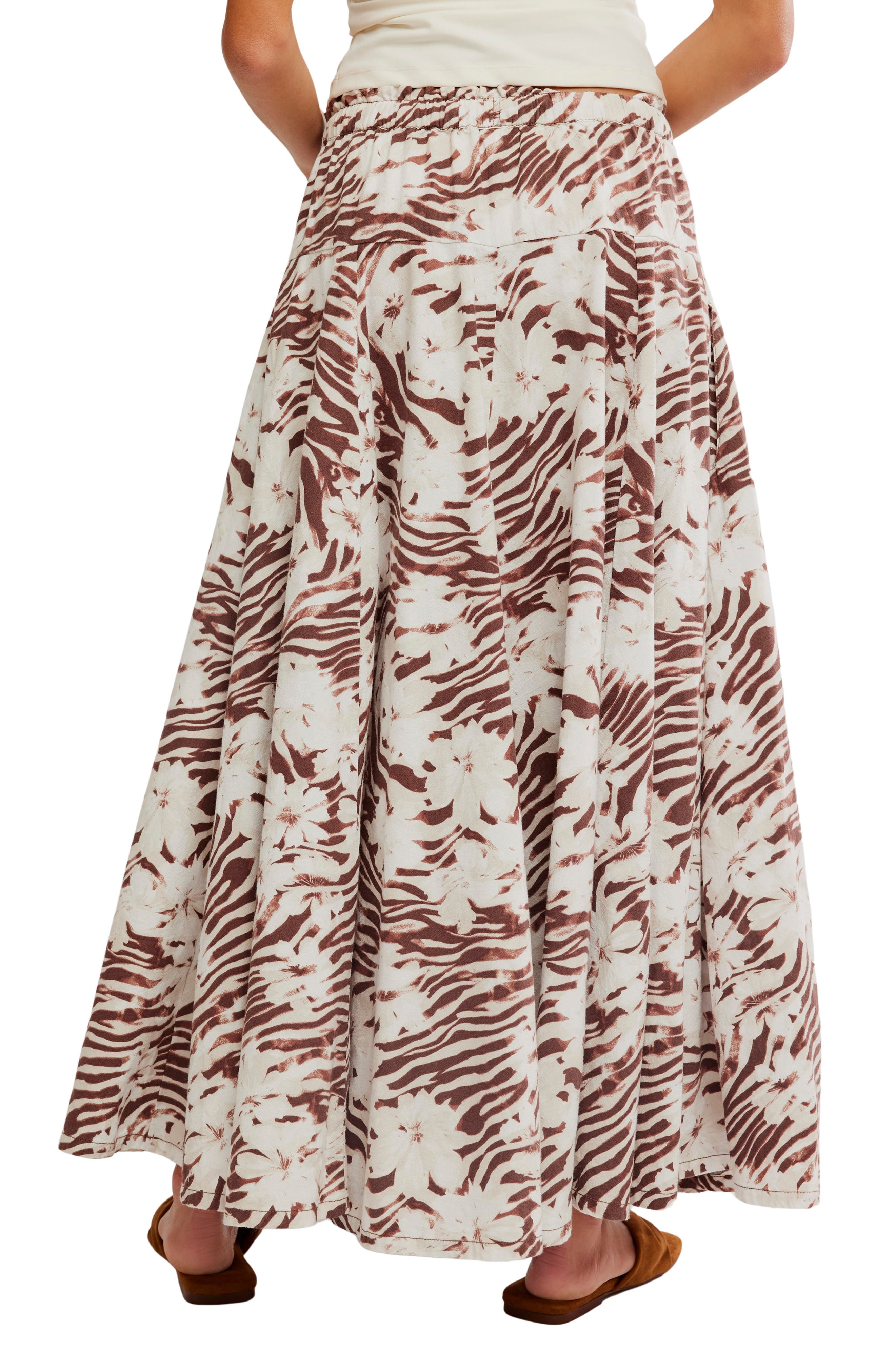 Free People Zephyr Print Convertible Bustle Maxi Skirt | Nordstromrack