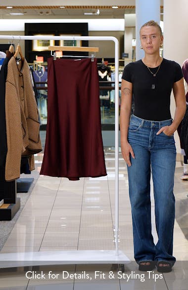 ASTR the Label Windey Satin Midi Skirt | Nordstromrack