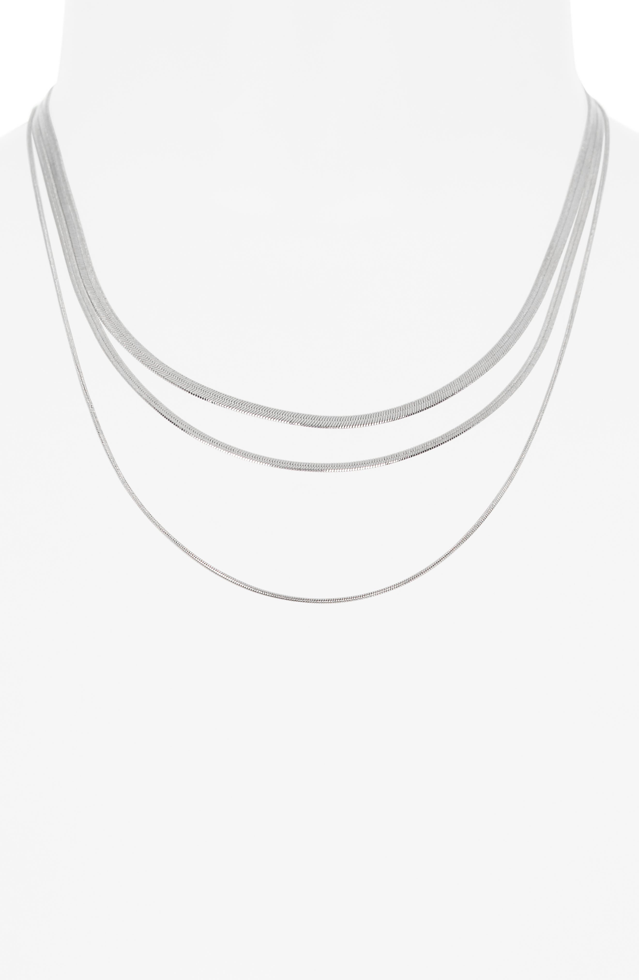 NORDSTROM RACK Multirow Snake Chain Necklace | Nordstromrack