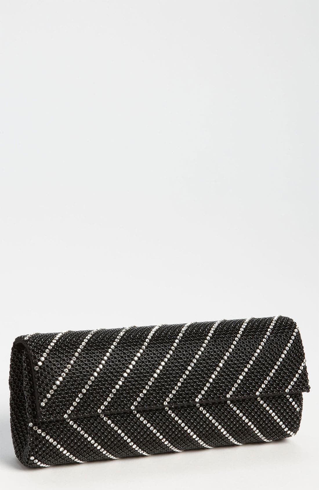 Whiting & Davis 'Crystal Chevron' Flap Clutch | Nordstromrack