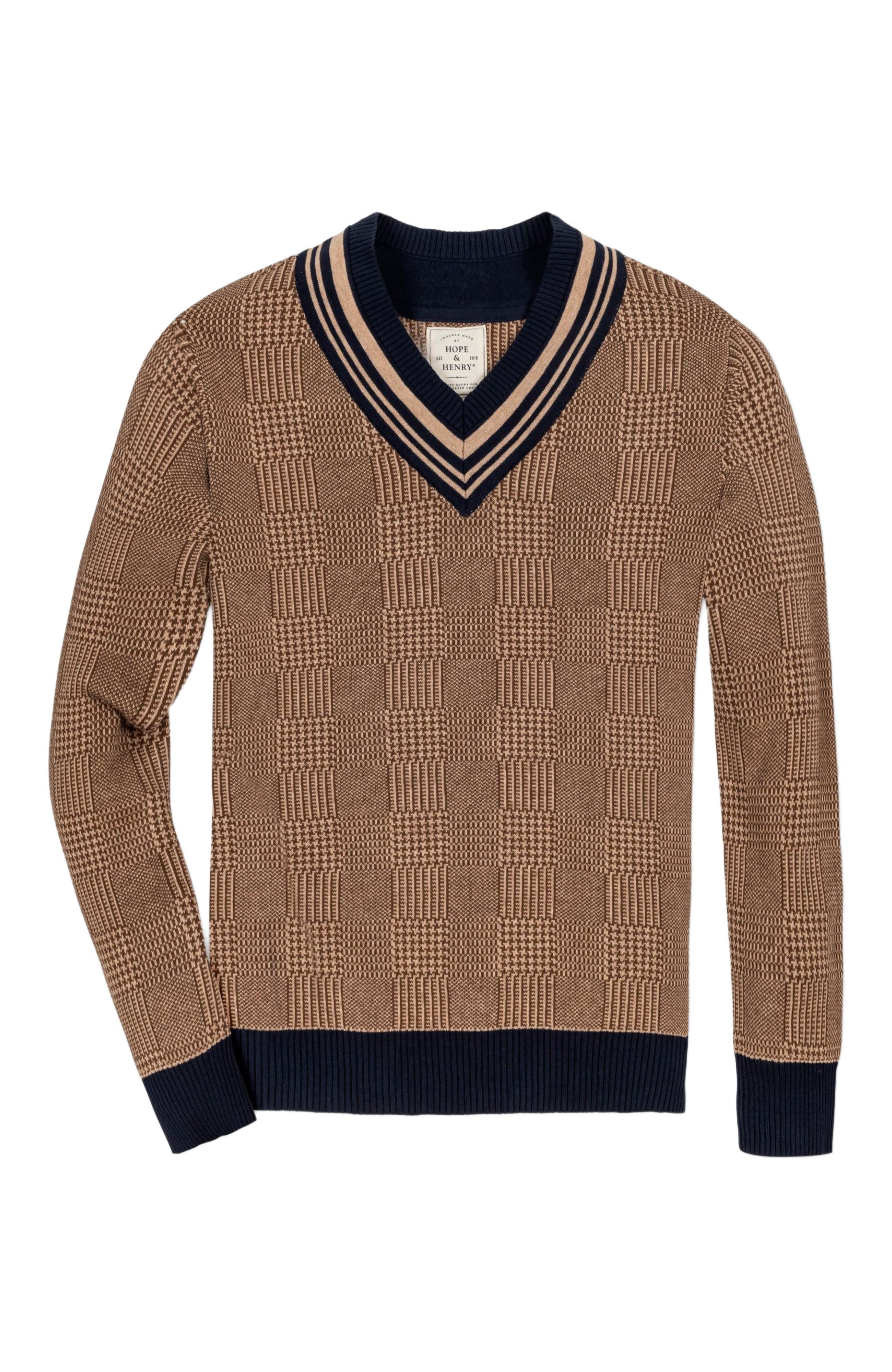 Hope & Henry Men's Organic Intarsia Cricket Sweater | Nordstrom