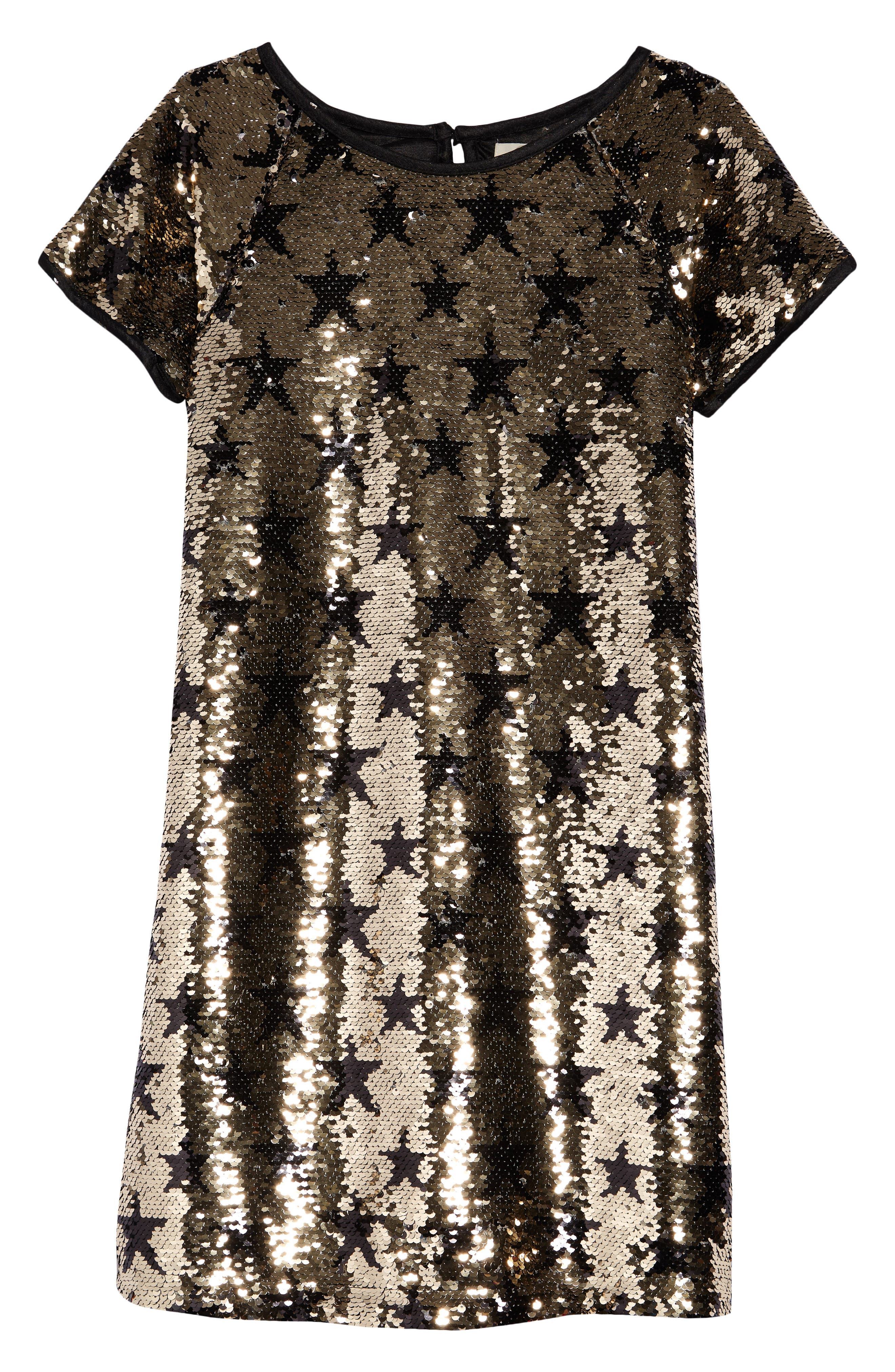 Peek Aren't You Curious Kids' Star Print Sequin Dress | Nordstromrack