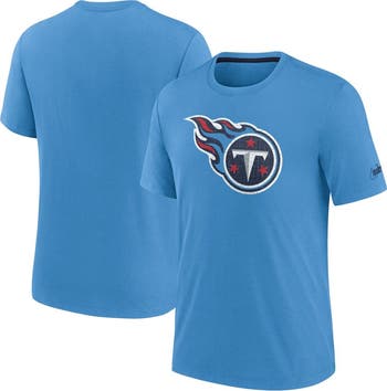 Nike Men's Nike Light Blue Tennessee Titans Playback Logo Tri-Blend T ...