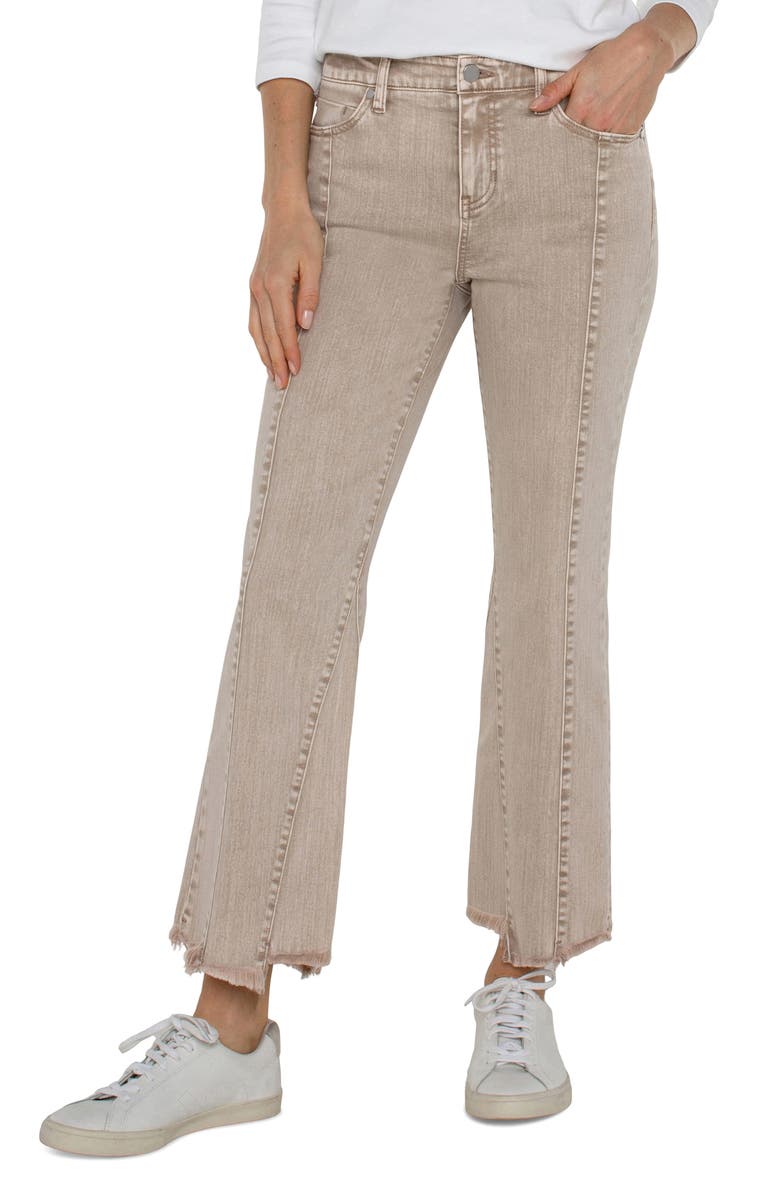 Liverpool Hannah Frayed Crop Flare Jeans | Nordstrom