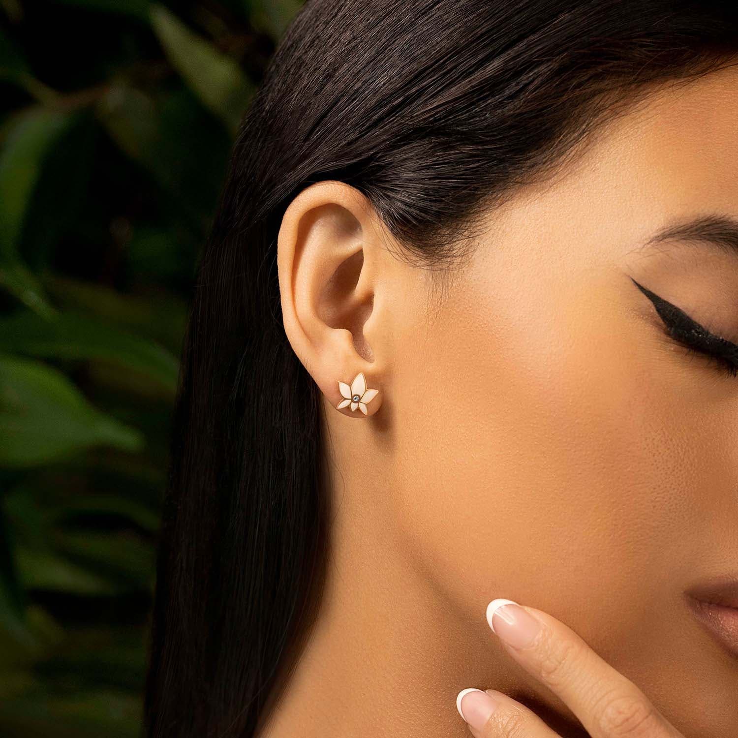 Karma and Luck Lotus Flower Stud Earrings | Nordstrom