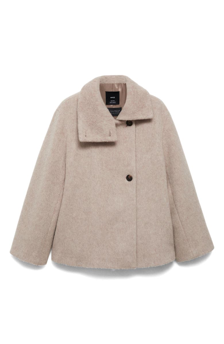 Mango High Neck Wool Blend Coat Nordstrom