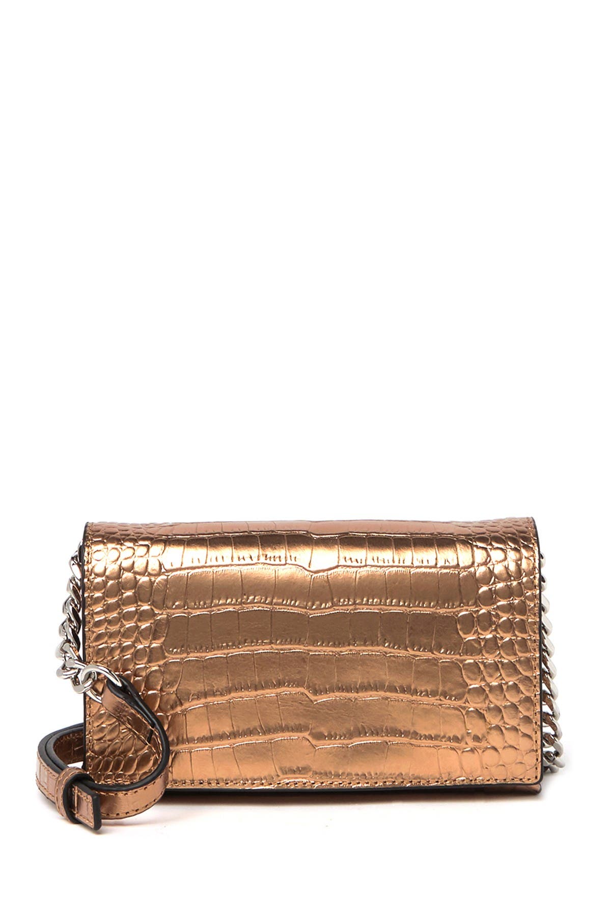 Vince Camuto Bijou Croc Embossed Leather Shoulder Bag | Nordstromrack
