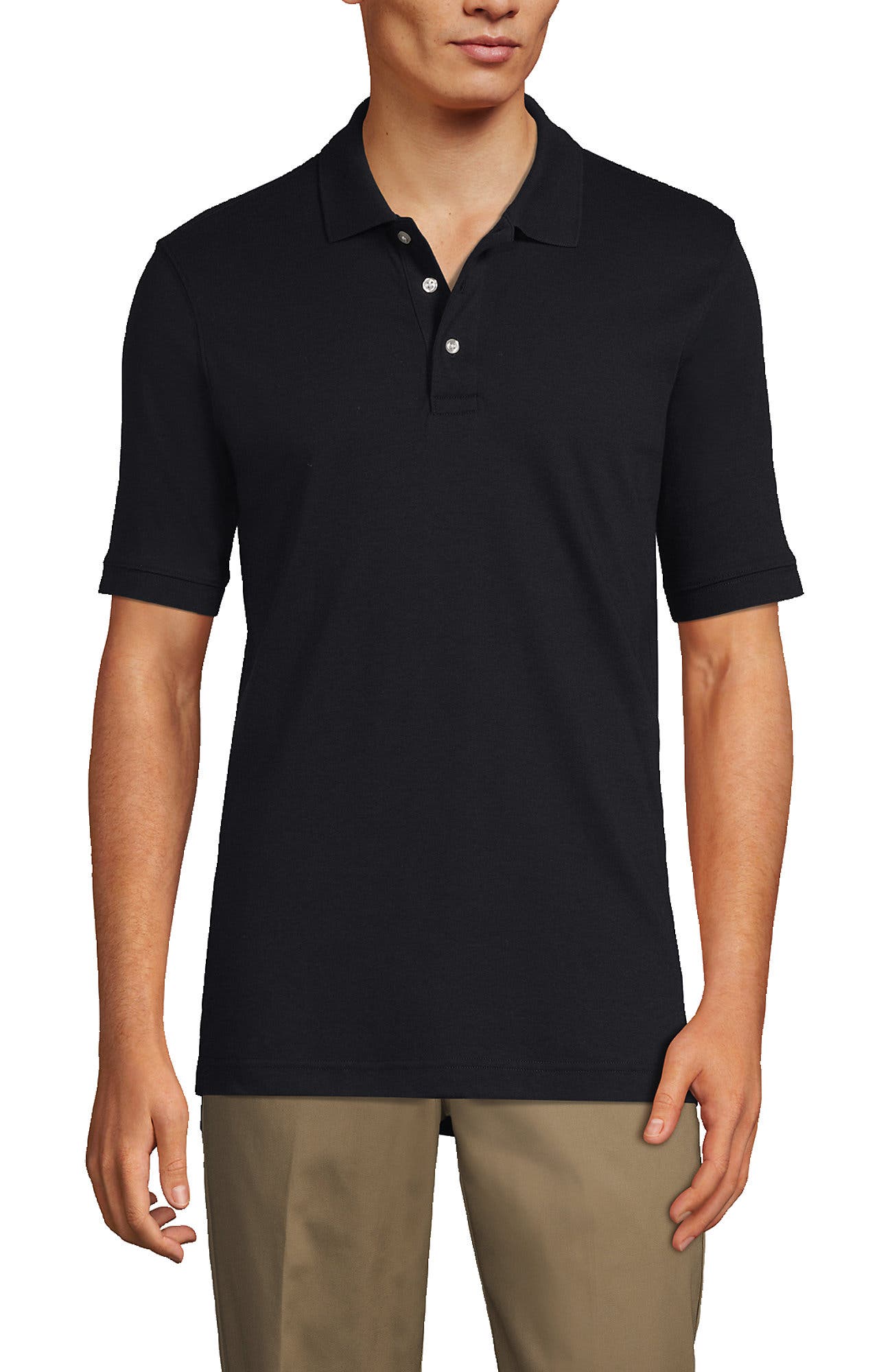 Lands' End School Uniform Long Sleeve Interlock Polo Shirt | Nordstrom