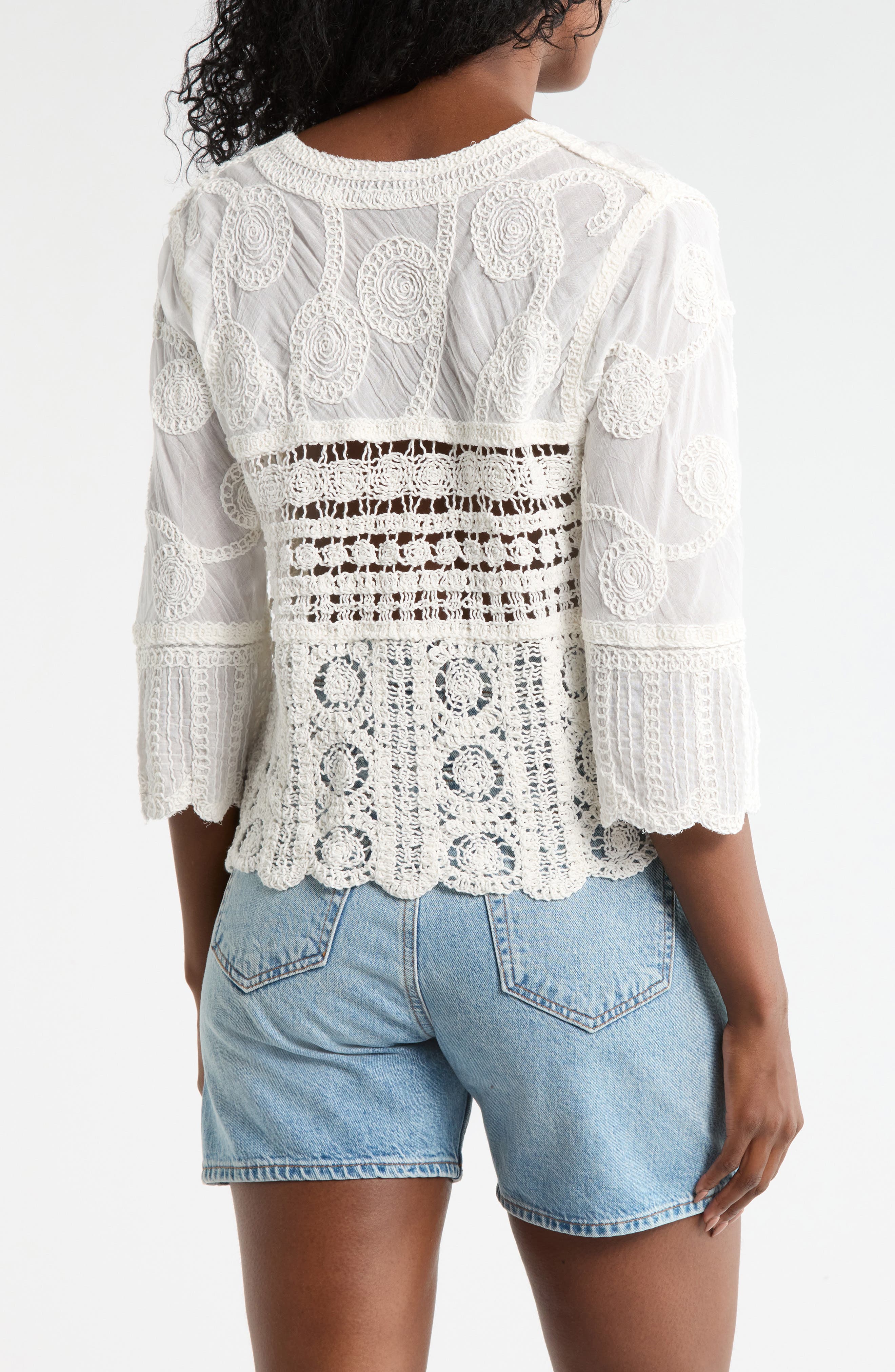 Forgotten Grace Mixed Media Button-Up Shirt | Nordstromrack