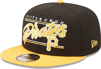 New Era Men's New Era Black/Gold Pittsburgh Pirates Team Script 9FIFTY ...