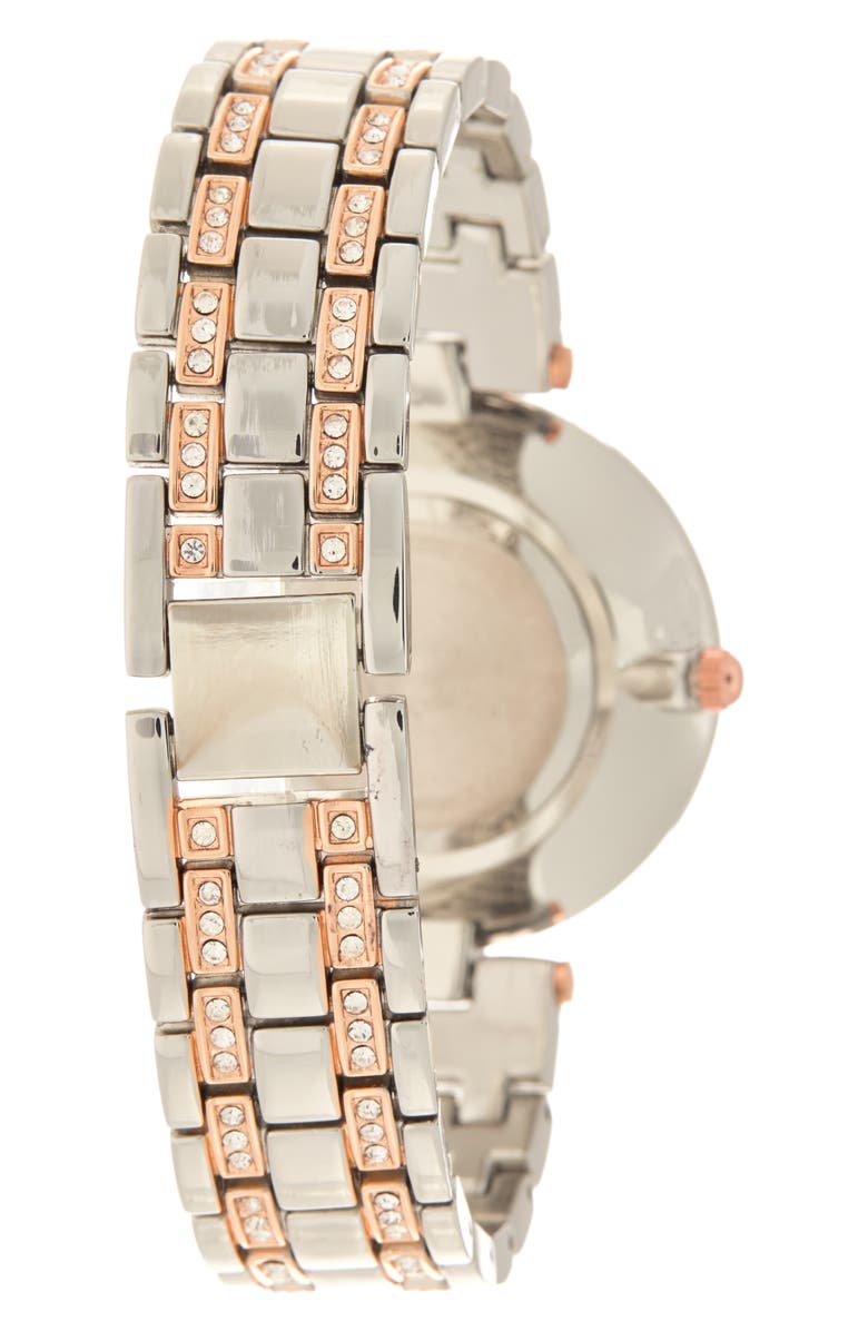 Jessica Simpson Floating Crystal Two-Tone Bracelet Watch, 35mm ...