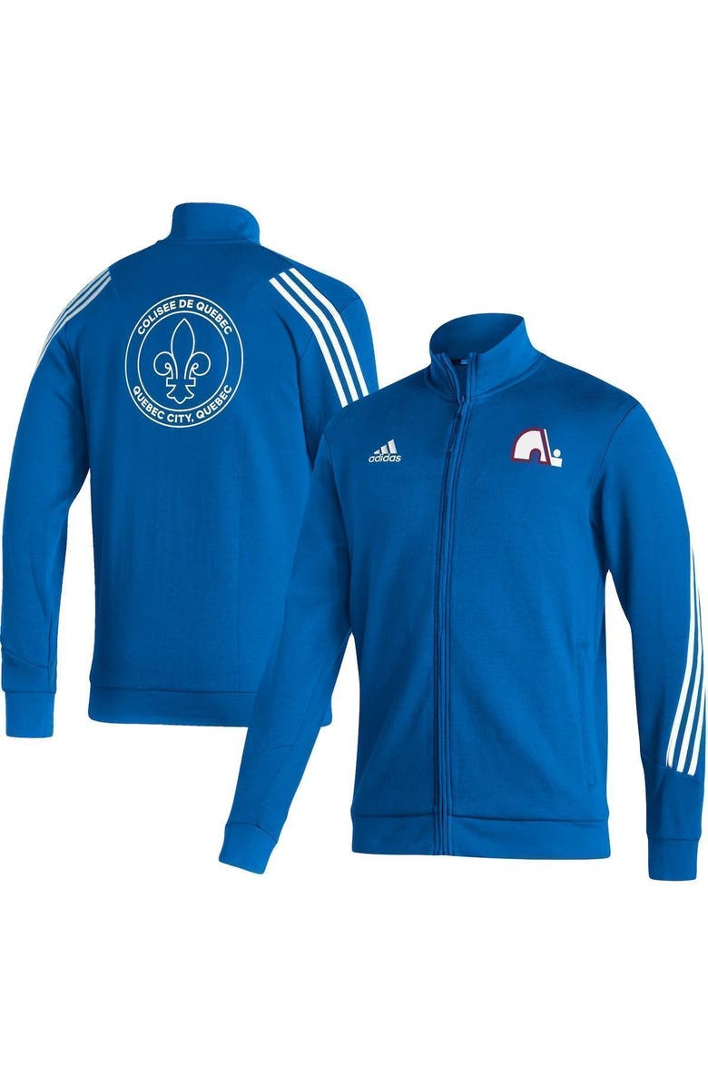 adidas Men's adidas Blue Quebec Nordiques Team Classics Full-Zip Track ...
