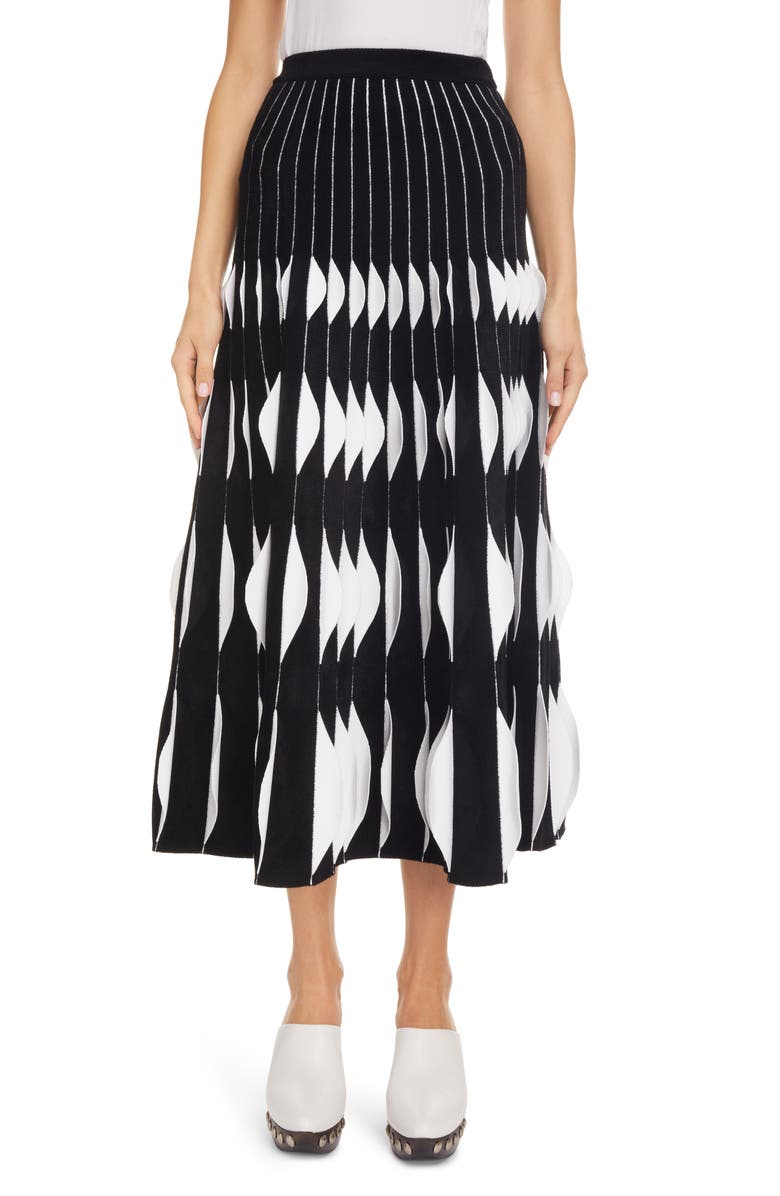 Alaïa 3D Python Pattern Midi Skirt | Nordstrom