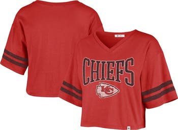 '47 Women's '47 Red Kansas City Chiefs Fanfare Sport V-Neck Crop Top ...