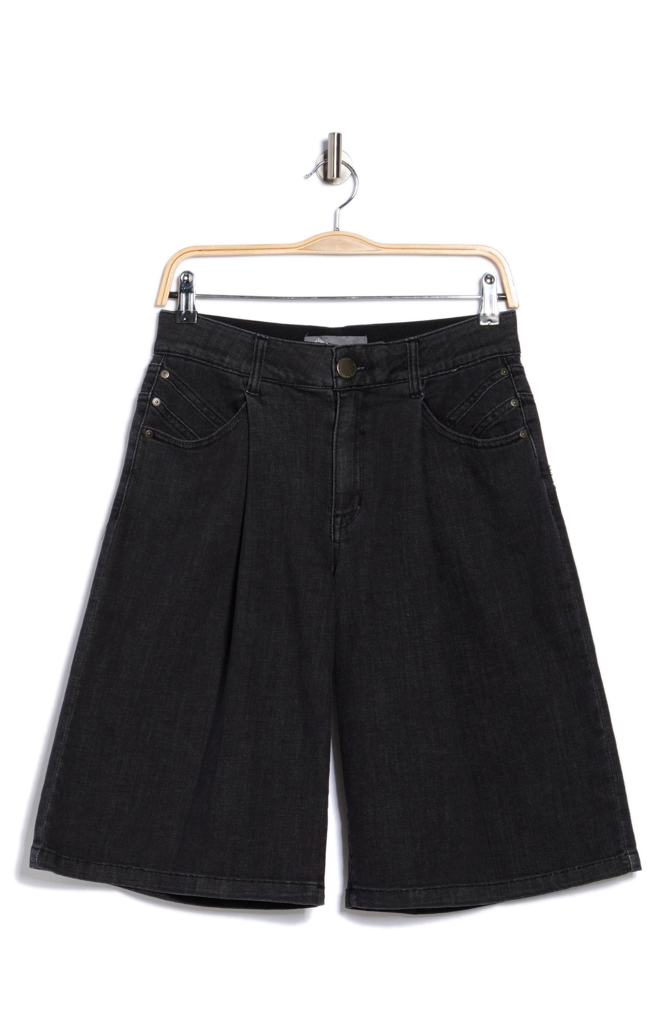 Democracy Pleated Front Denim Bermuda Shorts | Nordstromrack