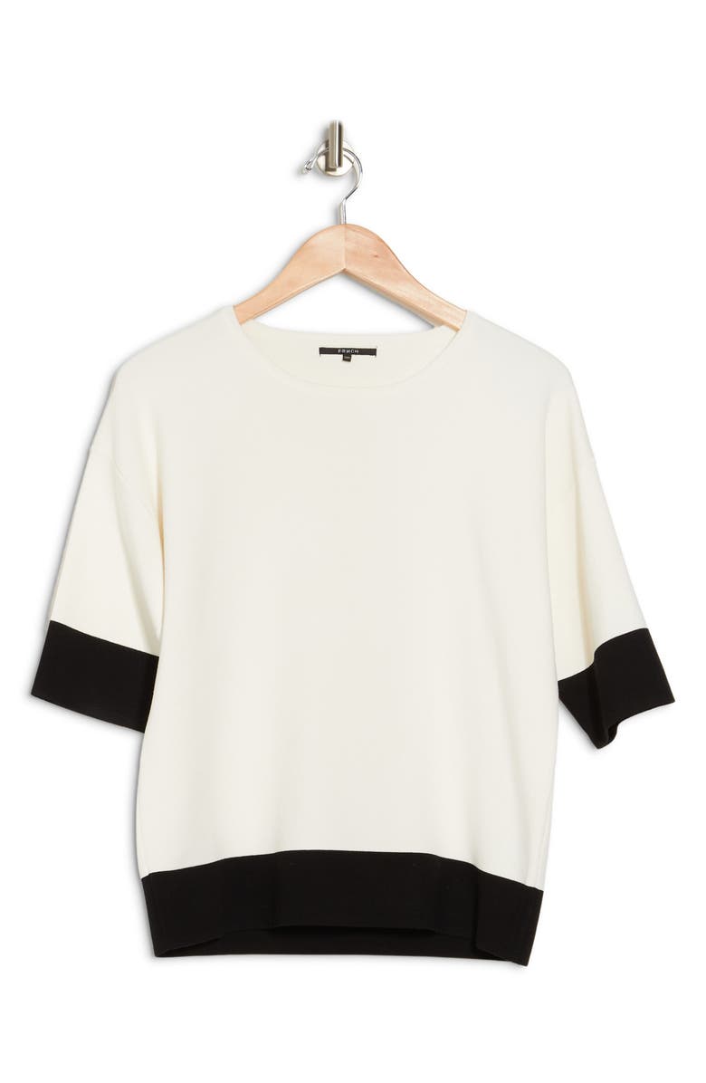 FRNCH Two-Tone Elbow Sleeve Sweater | Nordstromrack