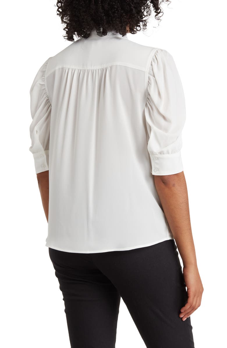Calvin Klein Elbow Sleeve Gathered Blouse | Nordstromrack