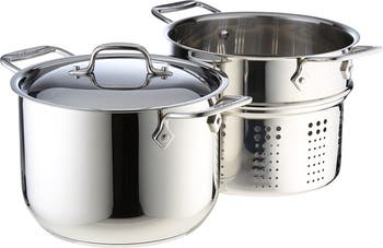 All-Clad 6-Quart Stainless Steel Pasta Pot with Perforated Insert & Lid ...