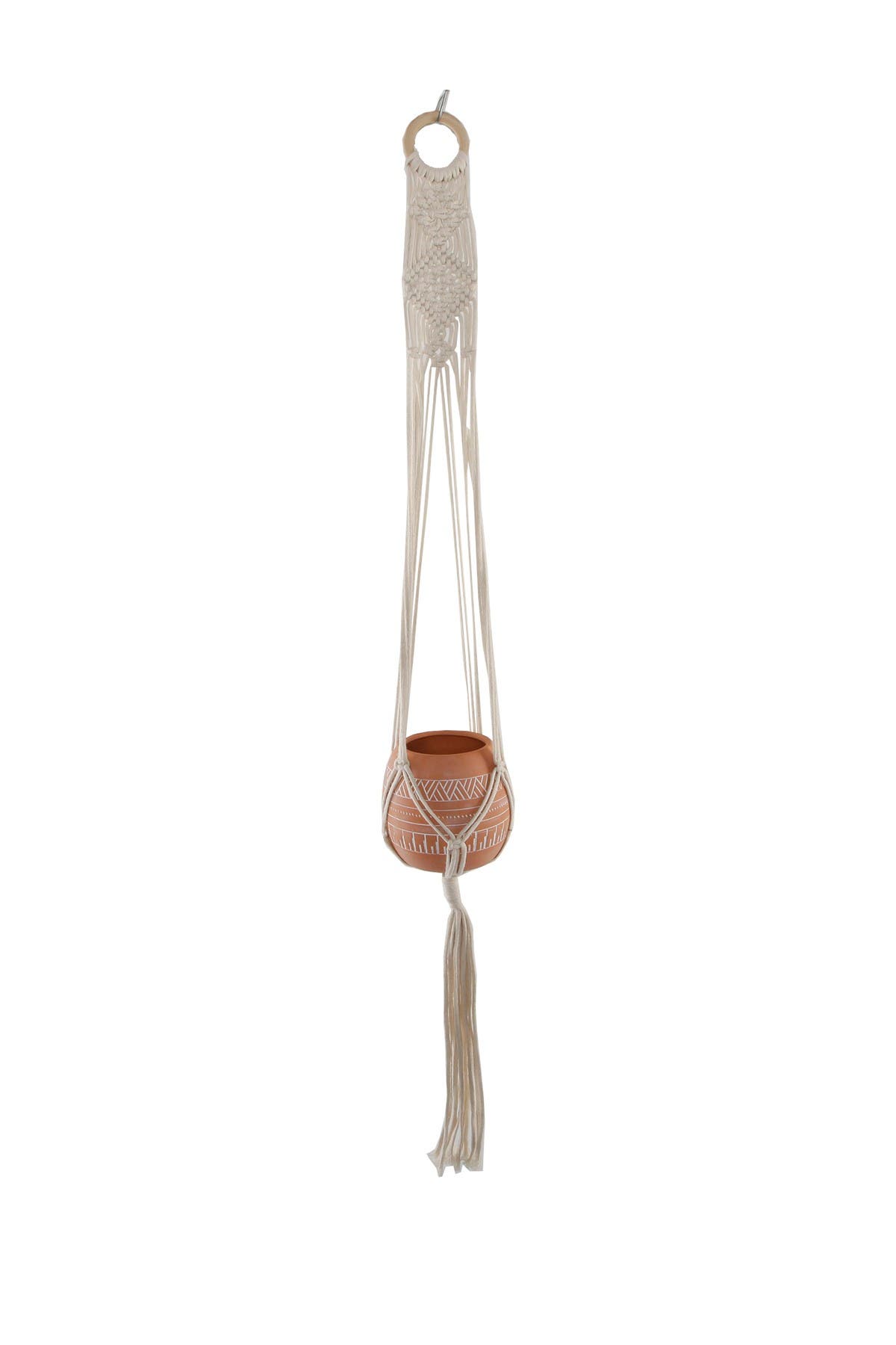 FLORA BUNDA Hanging Macramé with Ceramic Pot | Nordstromrack