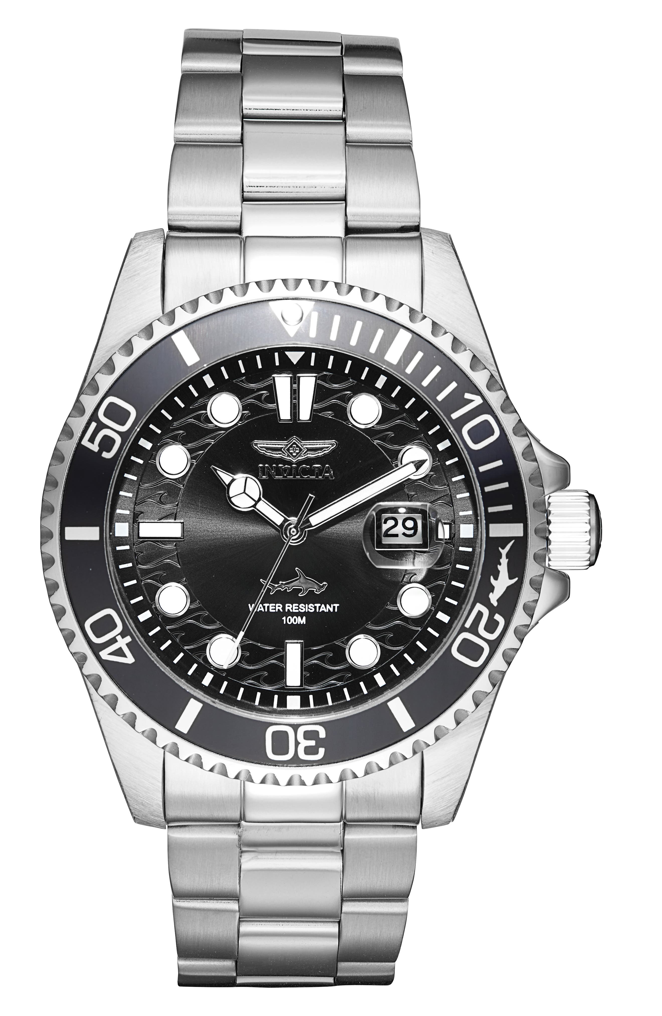 INVICTA Pro Diver Three Hand Quartz Bracelet Watch, 43mm | Nordstromrack