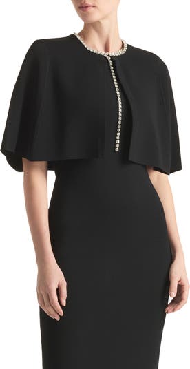 St. John Evening Crystal Detail Half Milano Capelet | Nordstrom