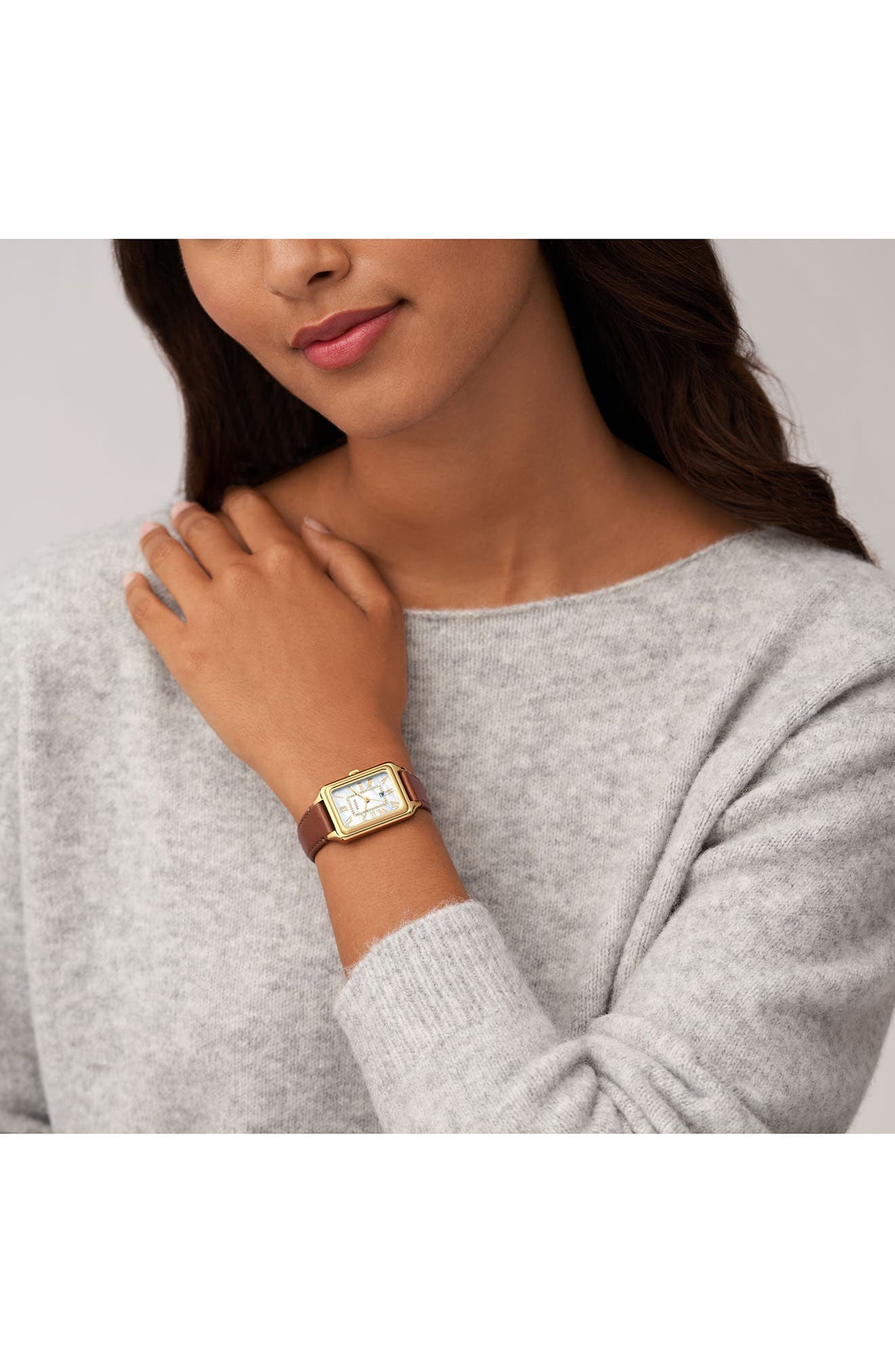 Fossil Raquel Leather Strap Watch, 26mm | Nordstrom