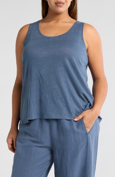 100% Linen Plus-Size Tops for Women | Nordstrom